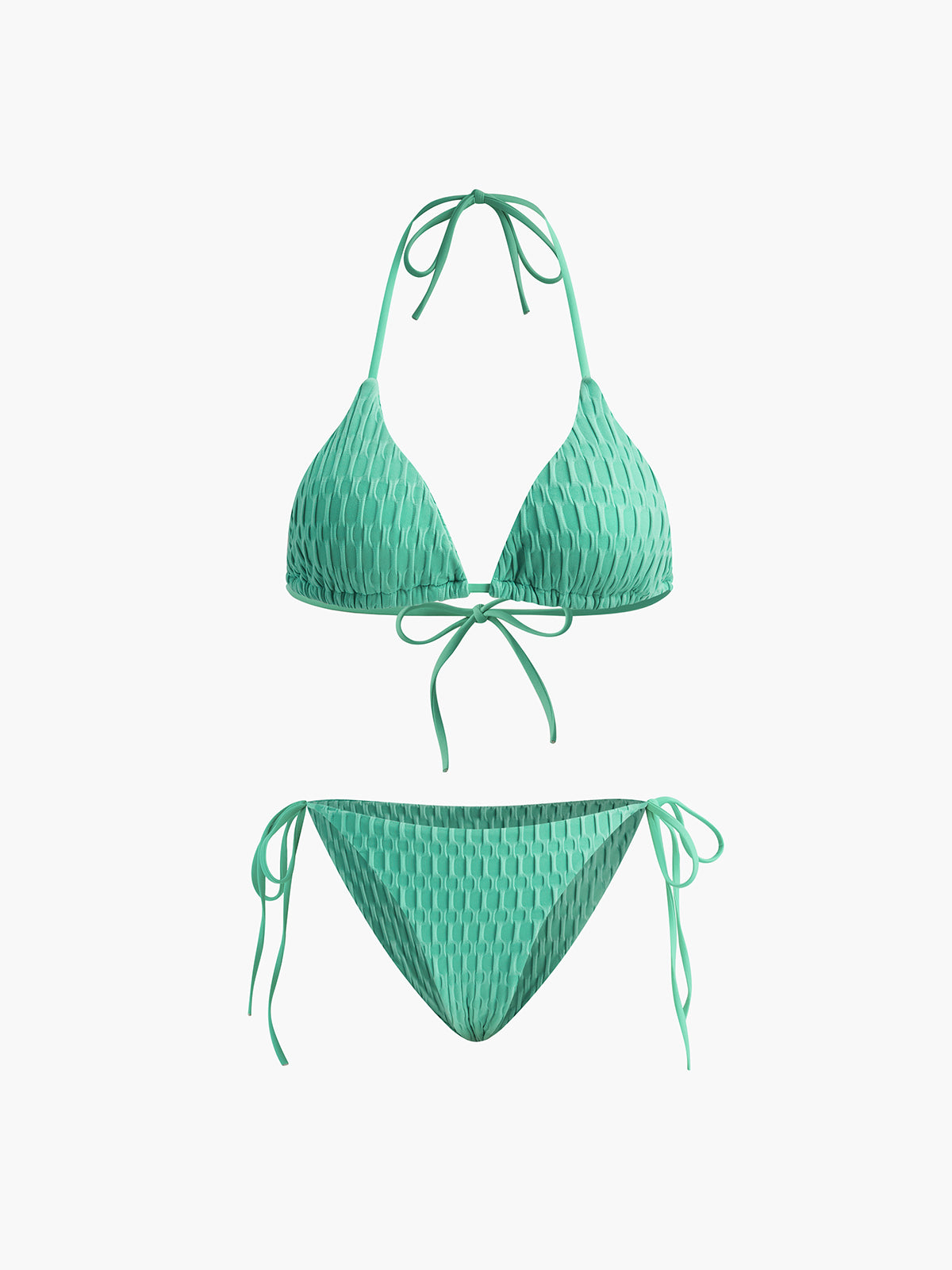 Solid Halter Knotted Bikini Set – COMMENSE