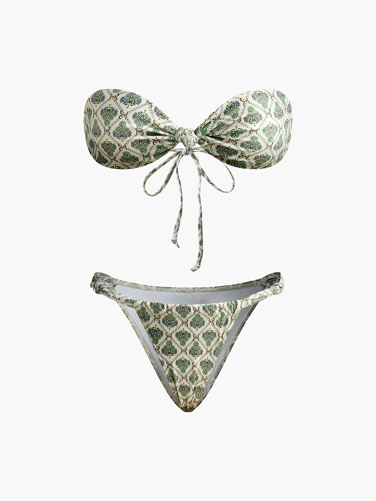 Print Strapless Bikini Set | COMMENSE