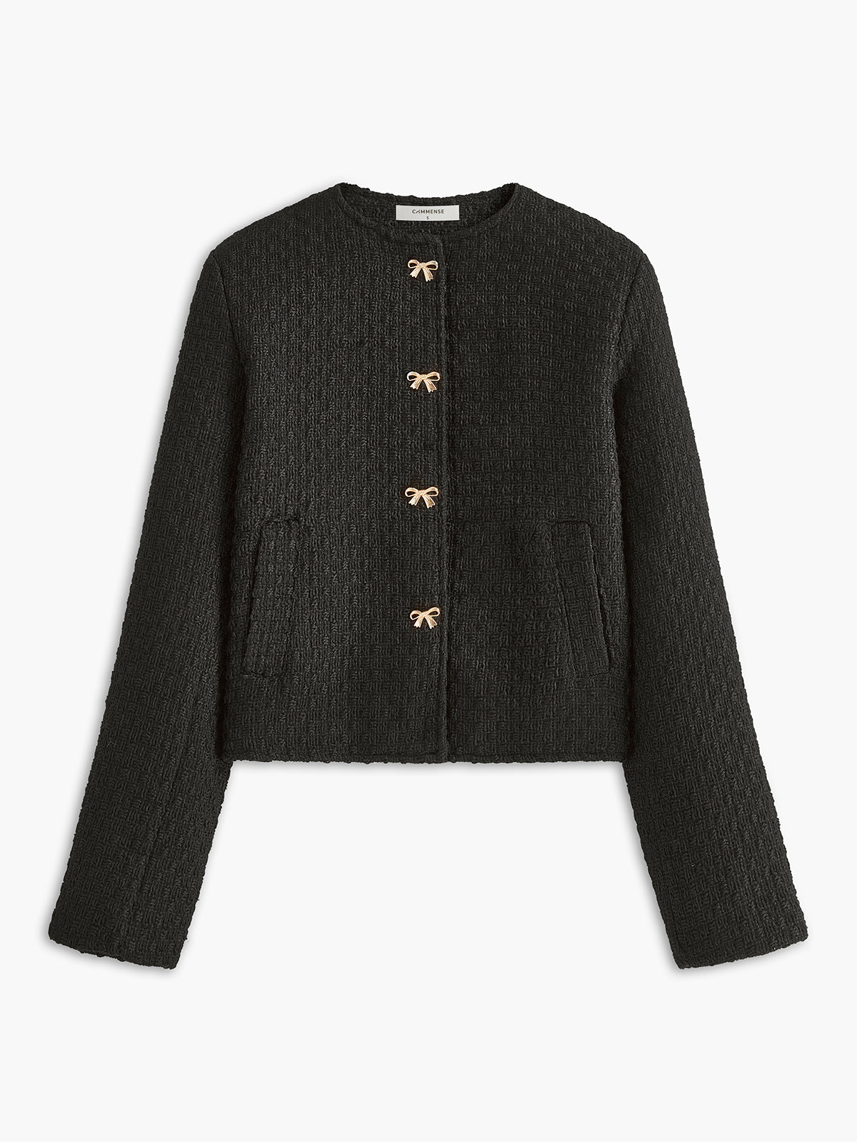 Golden Bow Tweed Jacket | COMMENSE