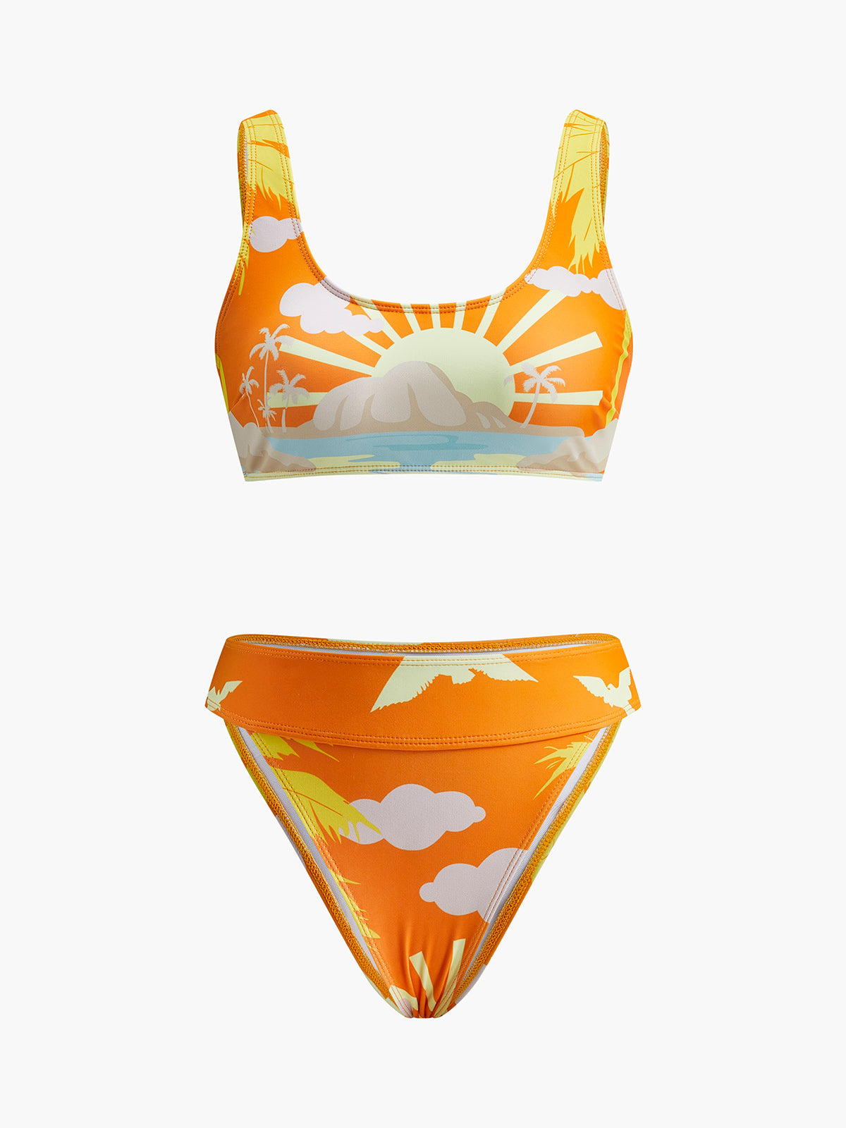 Tropical Print Bikini Set – COMMENSE