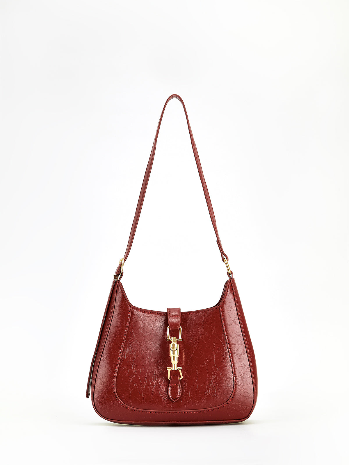 Magnet Closure Zipper Shoulder Bag | COMMENSE
