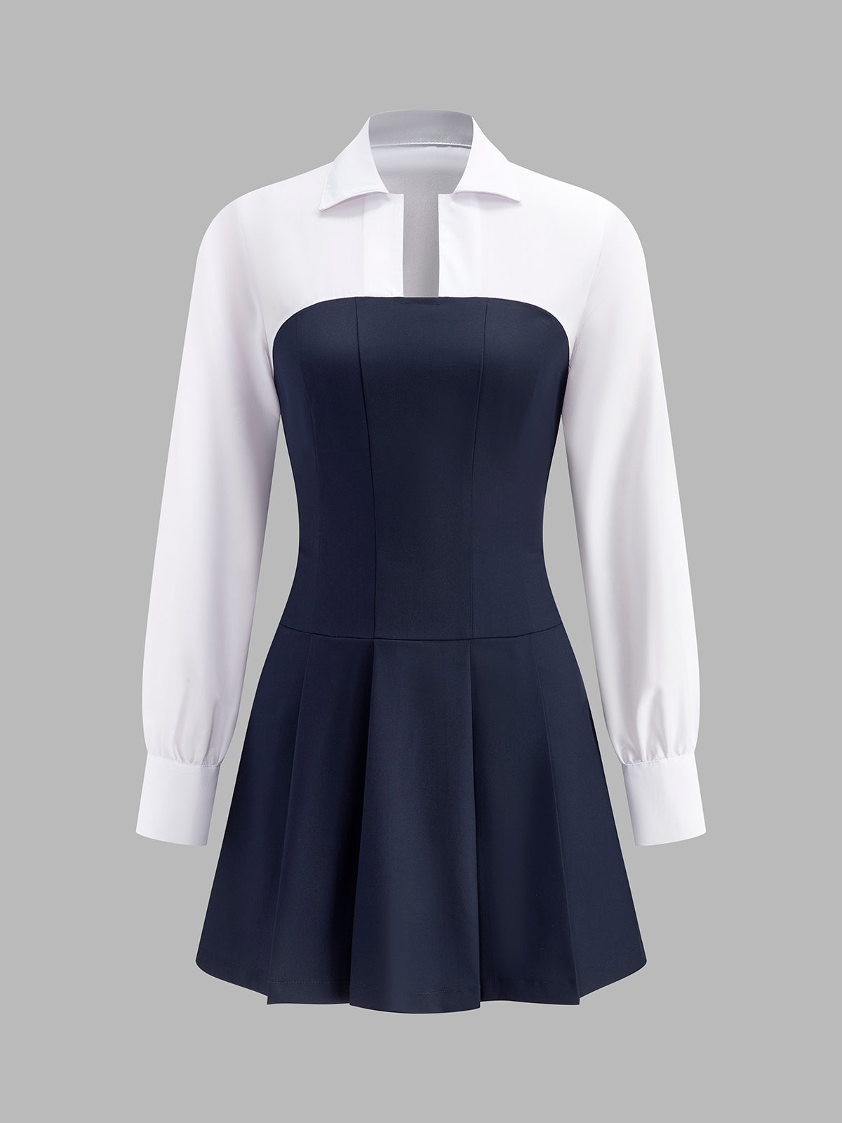 Pleated Panel Polo Dress | COMMENSE