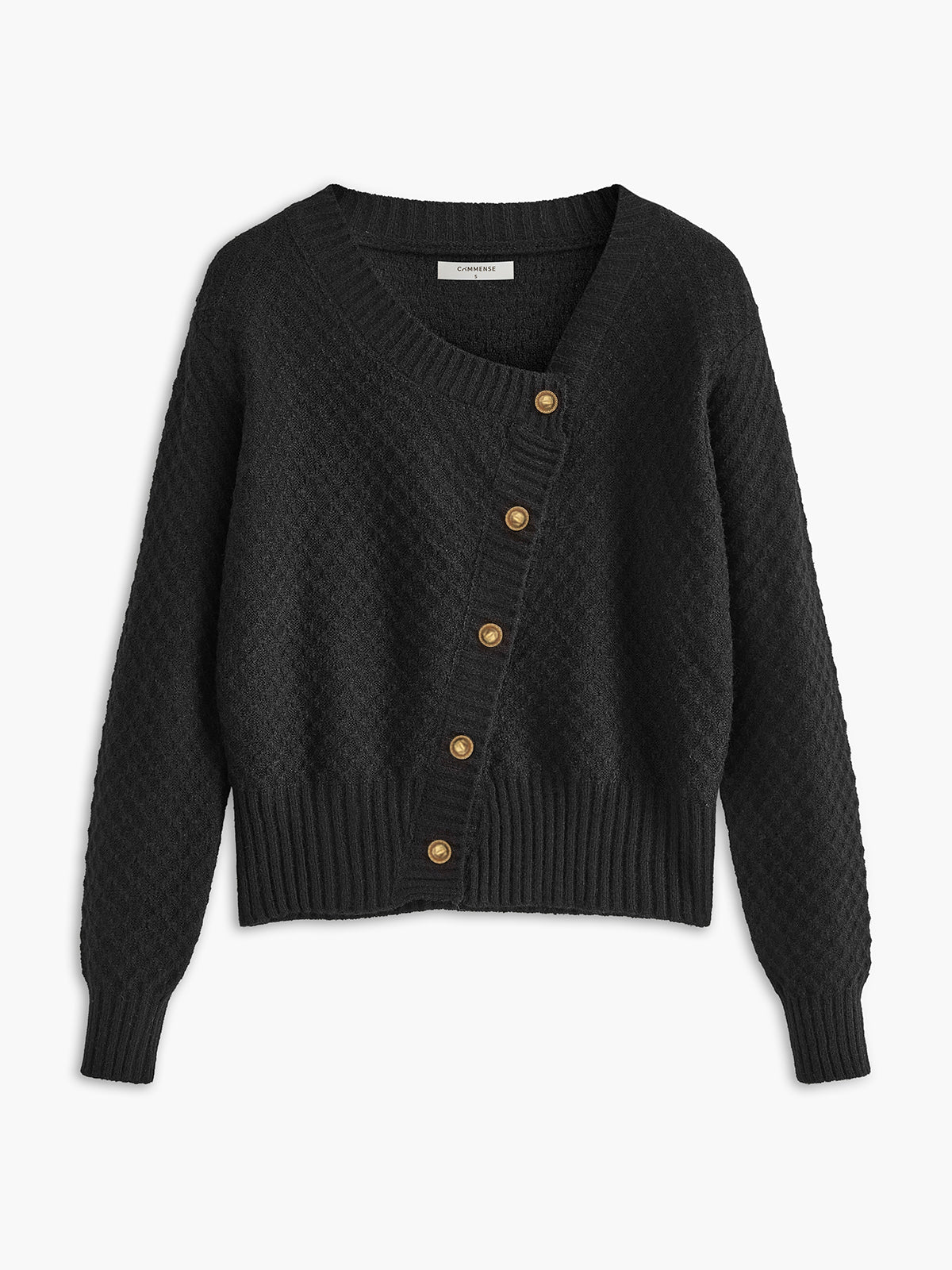 Leisure Asymmetrical Button Cardigan | COMMENSE