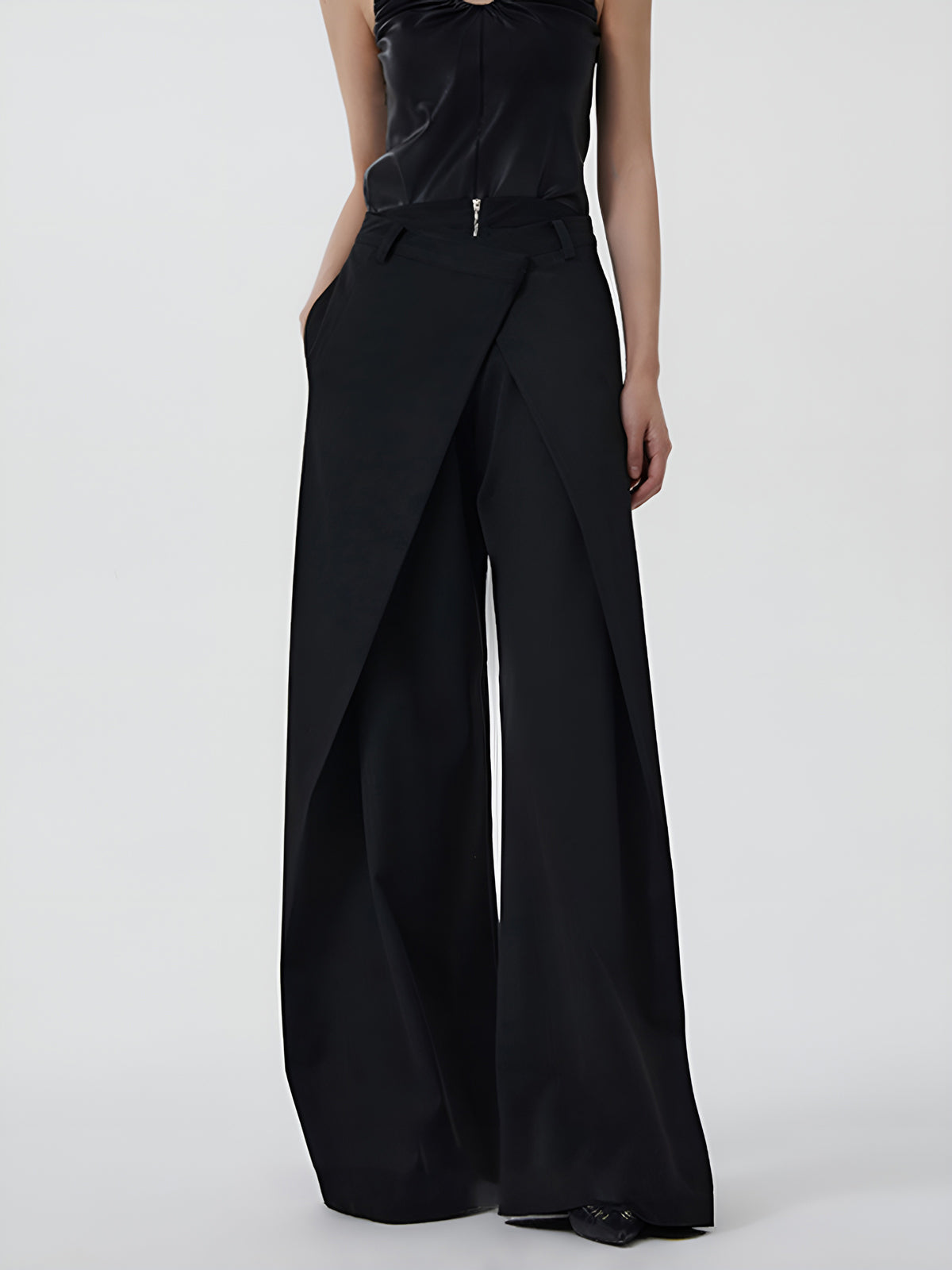 Plain Zipper Design Pants | COMMENSE