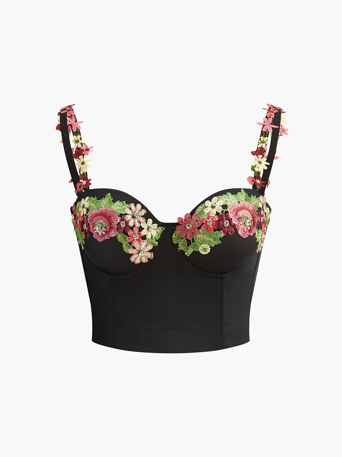 Floral Embroidered Corset | COMMENSE