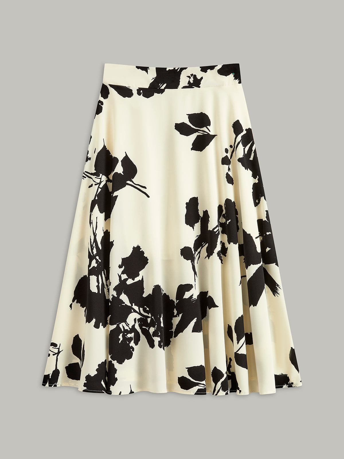 Abstract Floral Print A-Line Skirt | COMMENSE