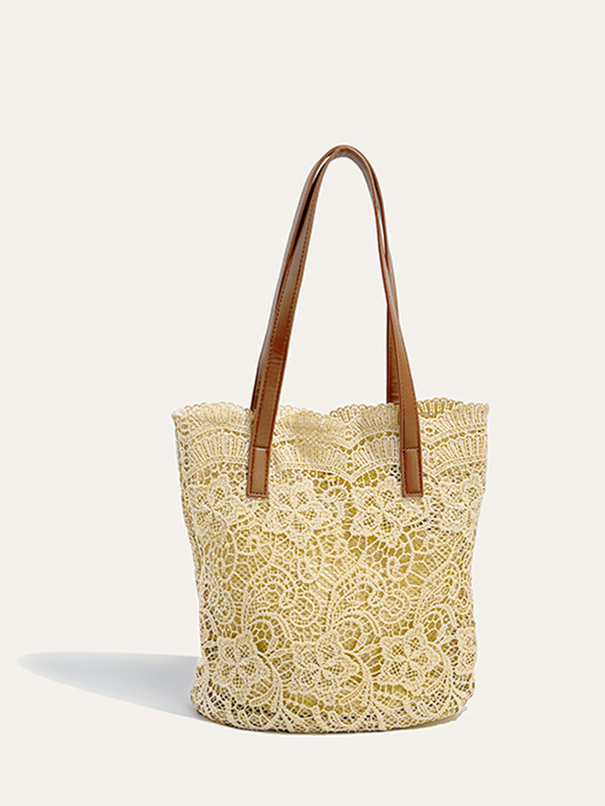 Lace Embellished Tote Bag | COMMENSE