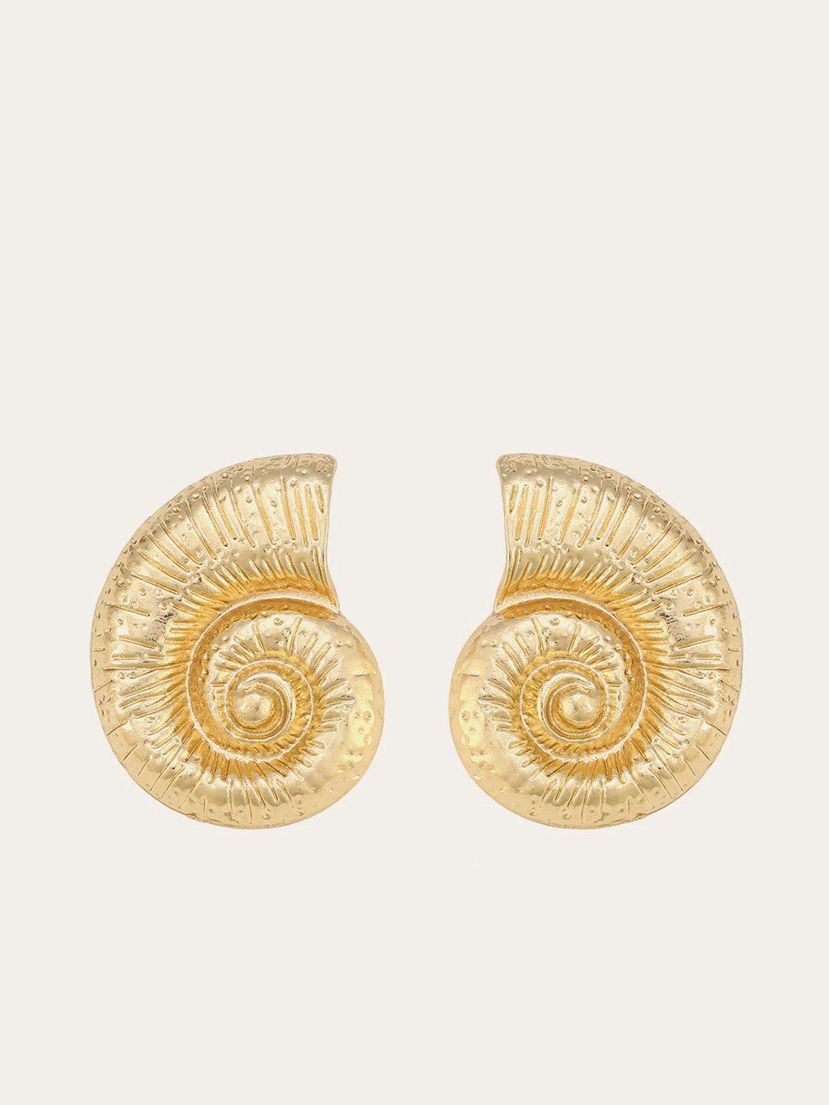Golden Spiral Shell Earrings – COMMENSE