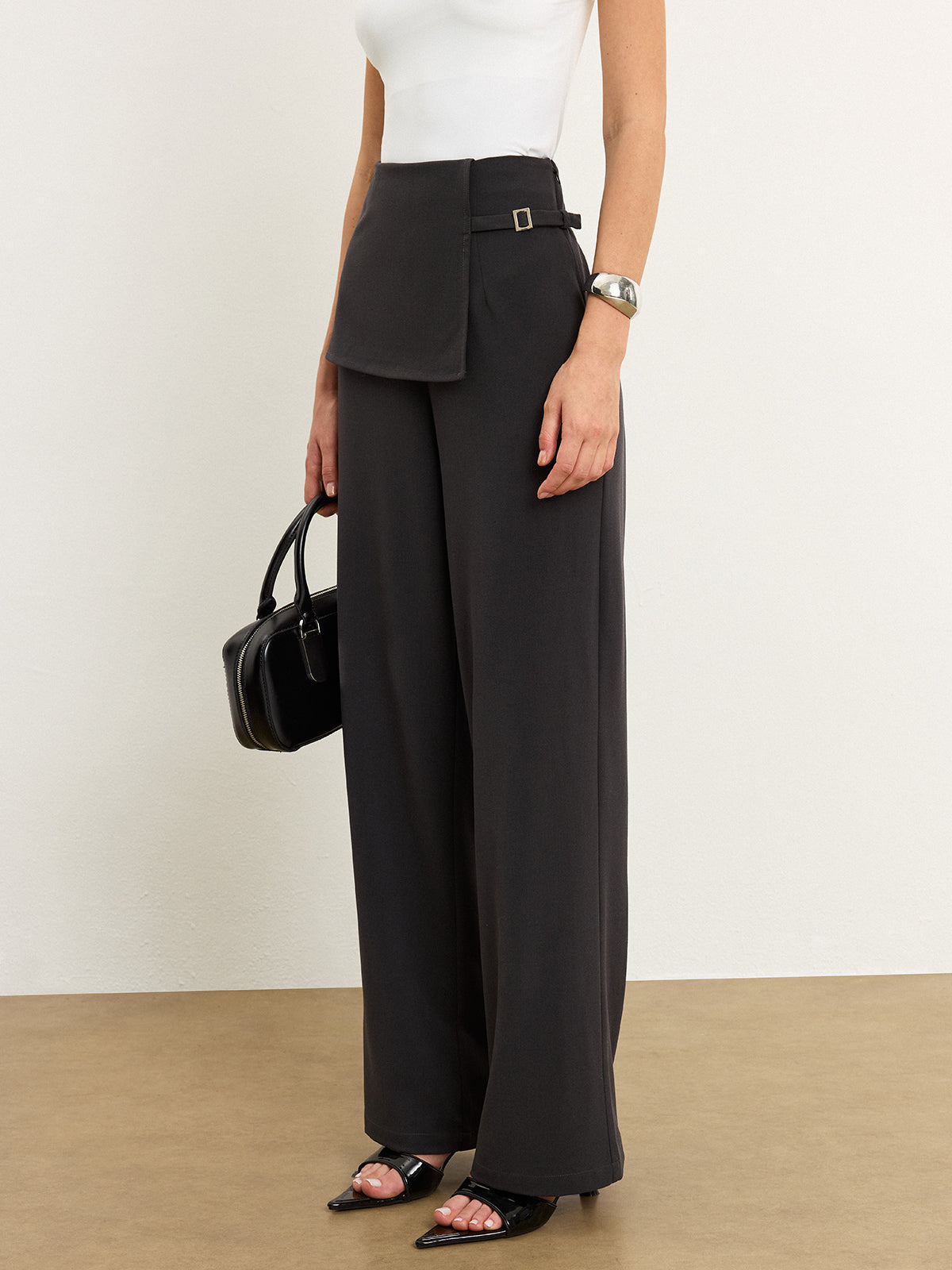 Asymmetric Waist Pants | COMMENSE